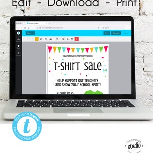 T-shirt Sales Flyer Template, PTA, PTSA, PTO, Church Fundraiser Flyer ...