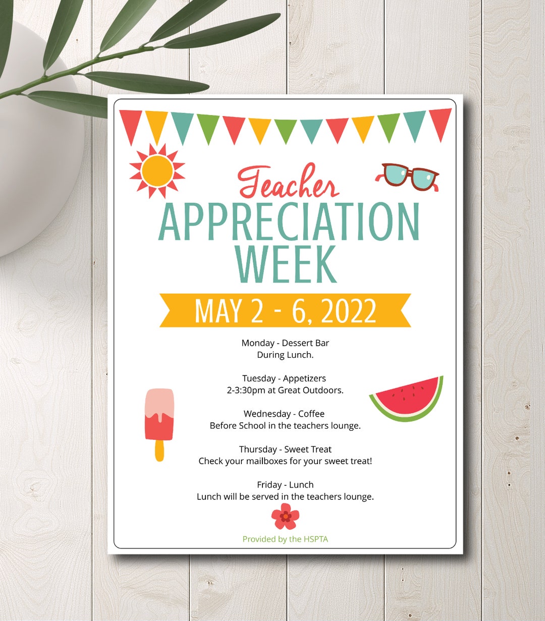 Teacher Appreciation Week Poster and Flyer Template - Easy to Use for ...