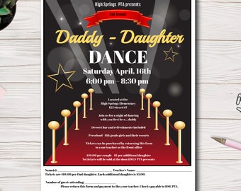 Father Daughter Dance Flyer | Etsy