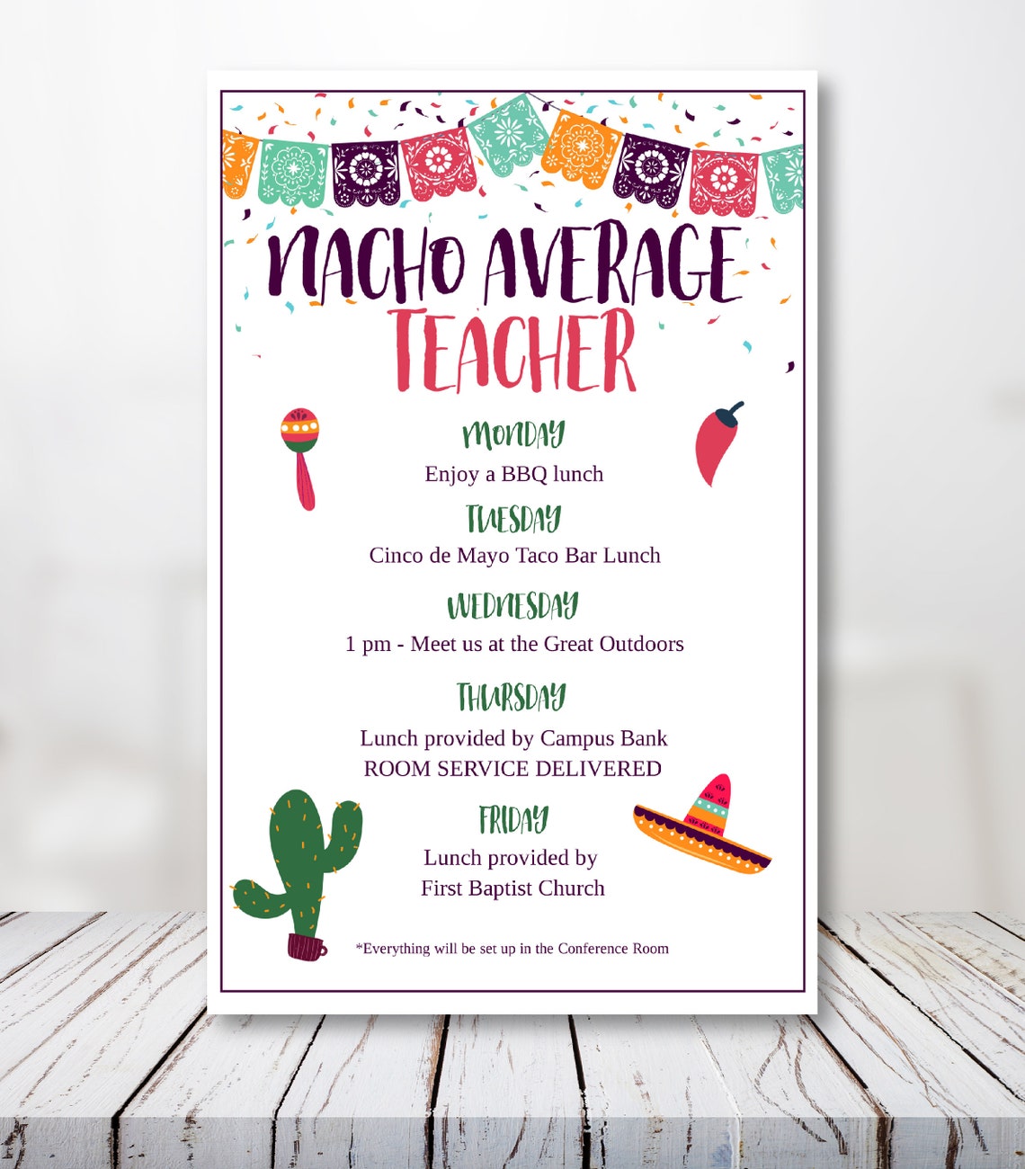 Nacho Average Teachers Teacher Appreciation Week Poster - Etsy