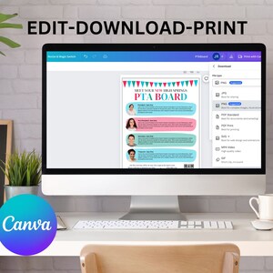 Customizable Meet the PTA Board Flyer | PTO PTSA Board Officer ...