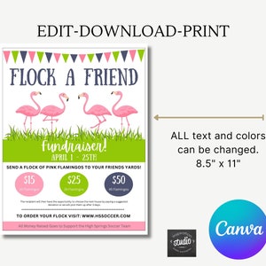 Flock My Yard Fundraiser Flyer Template | You've Been Flocked ...