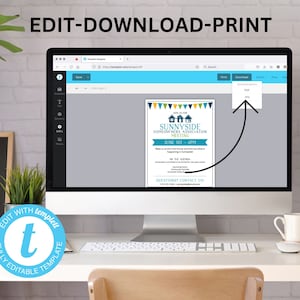 HOA Meeting Announcement Flyer Template, Homeowners Association Meeting ...