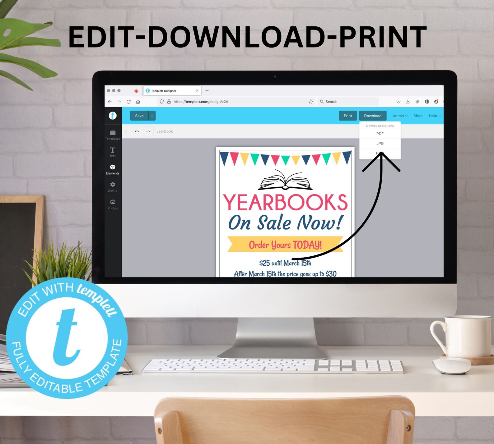 Yearbook Sale Flyer Template School Template Yearbooks on - Etsy