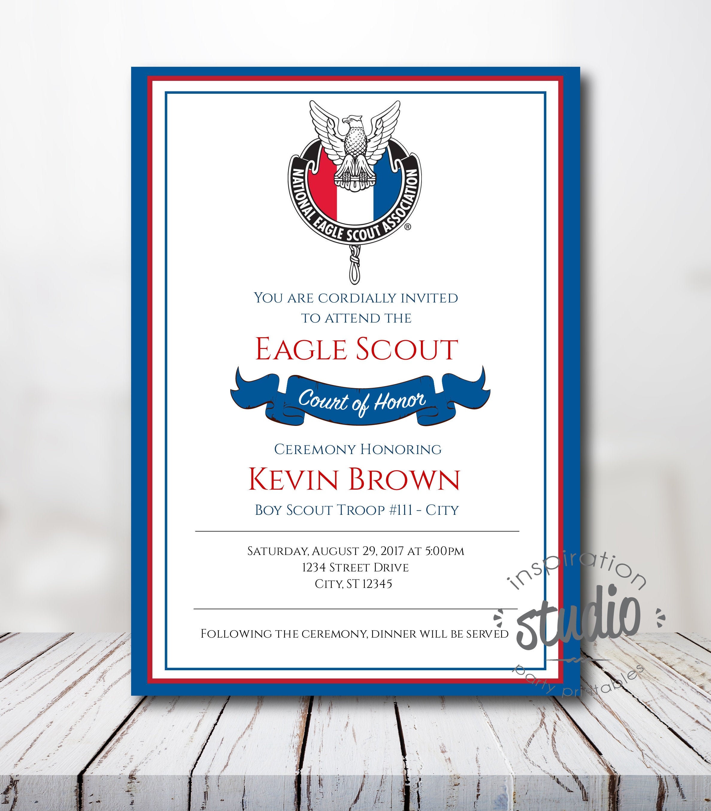 Printable Eagle Scout Invitations