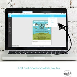 Beautification Day Flyer Template | School Clean up Day Flyer | Easy to ...