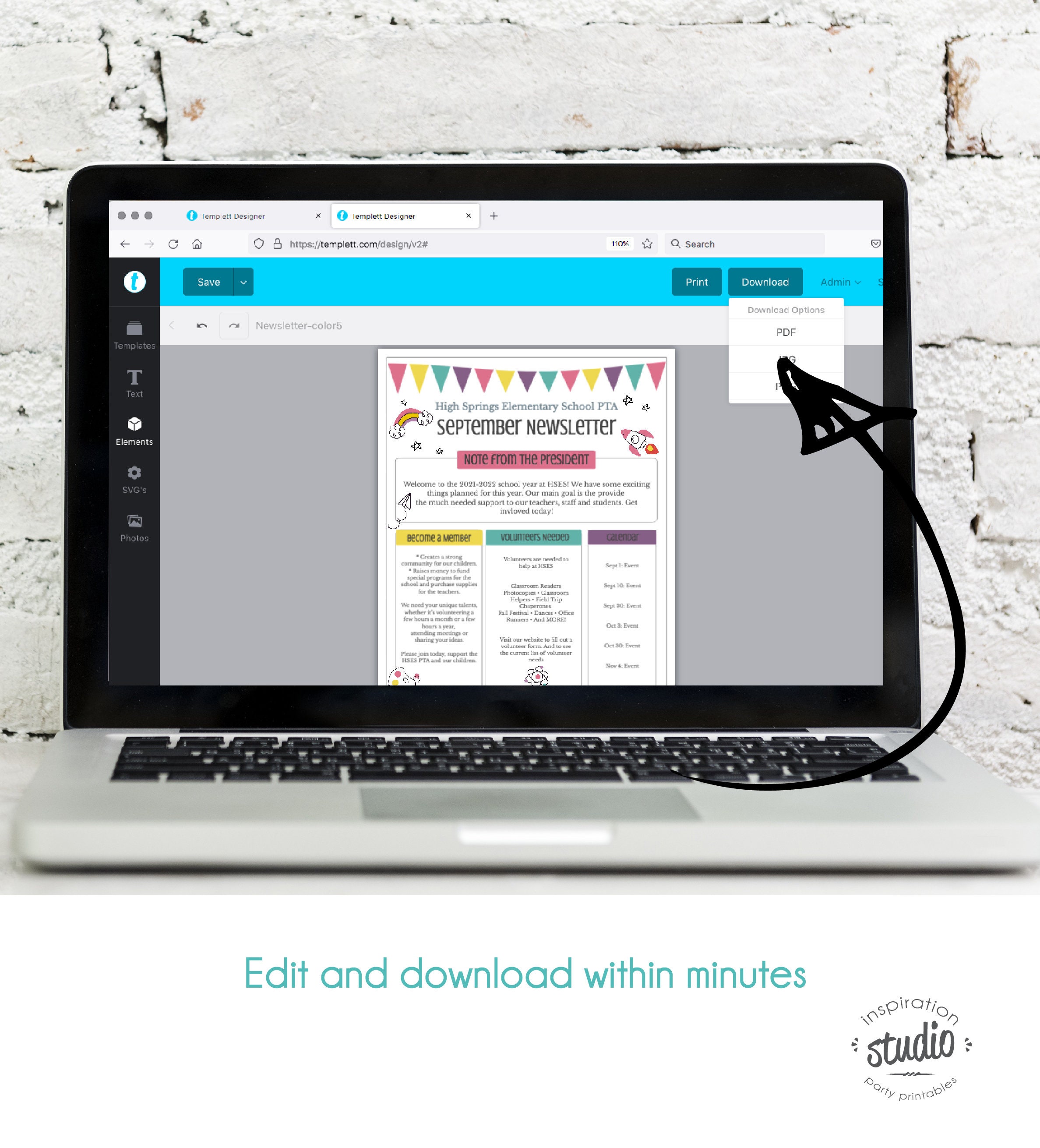 School Newsletter Template PTA PTO PTSA Newsletter | Etsy