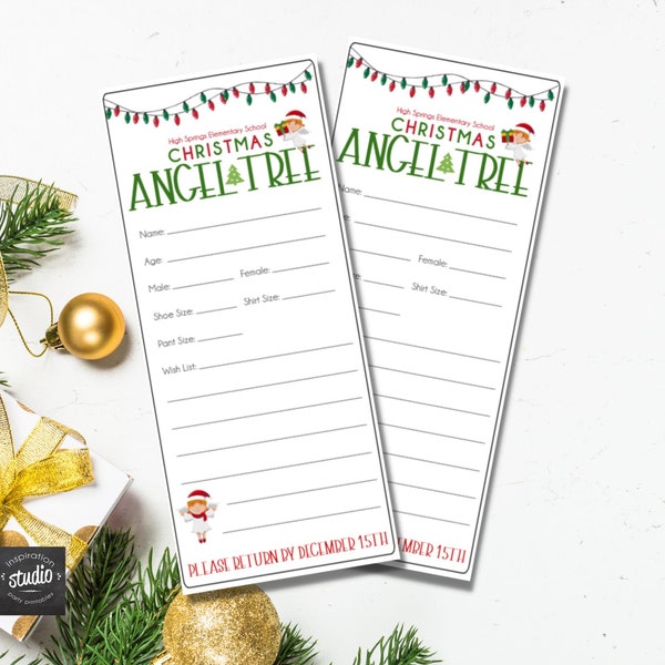 Printable Angel Tree Tags - Etsy