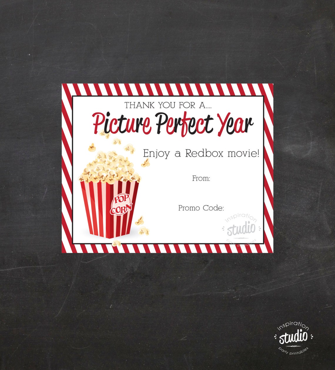 Redbox Movie Printable Use It to Gift Promo Codes Teacher - Etsy