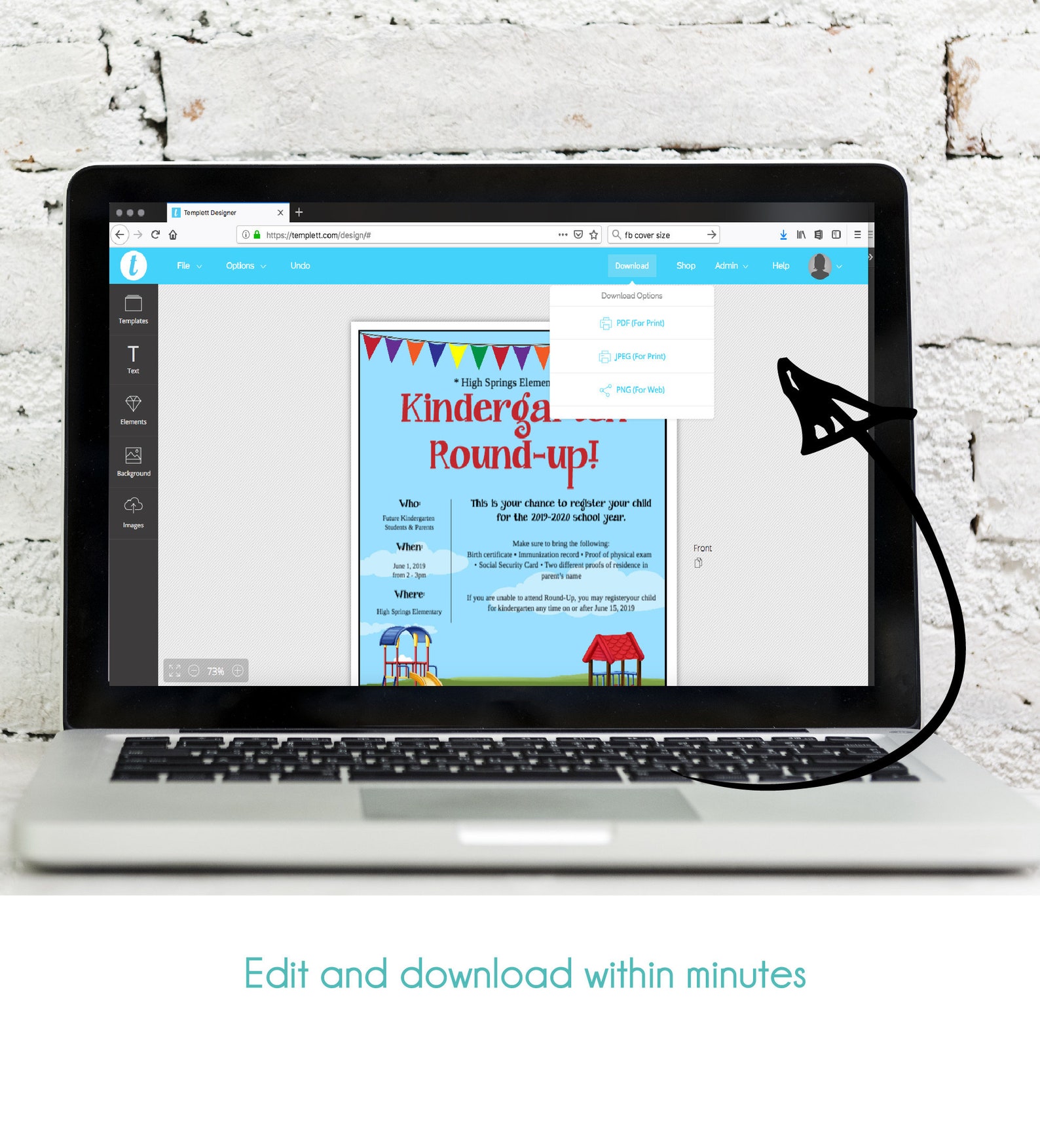 Kindergarten Round-up Event Flyer Printable Template School - Etsy