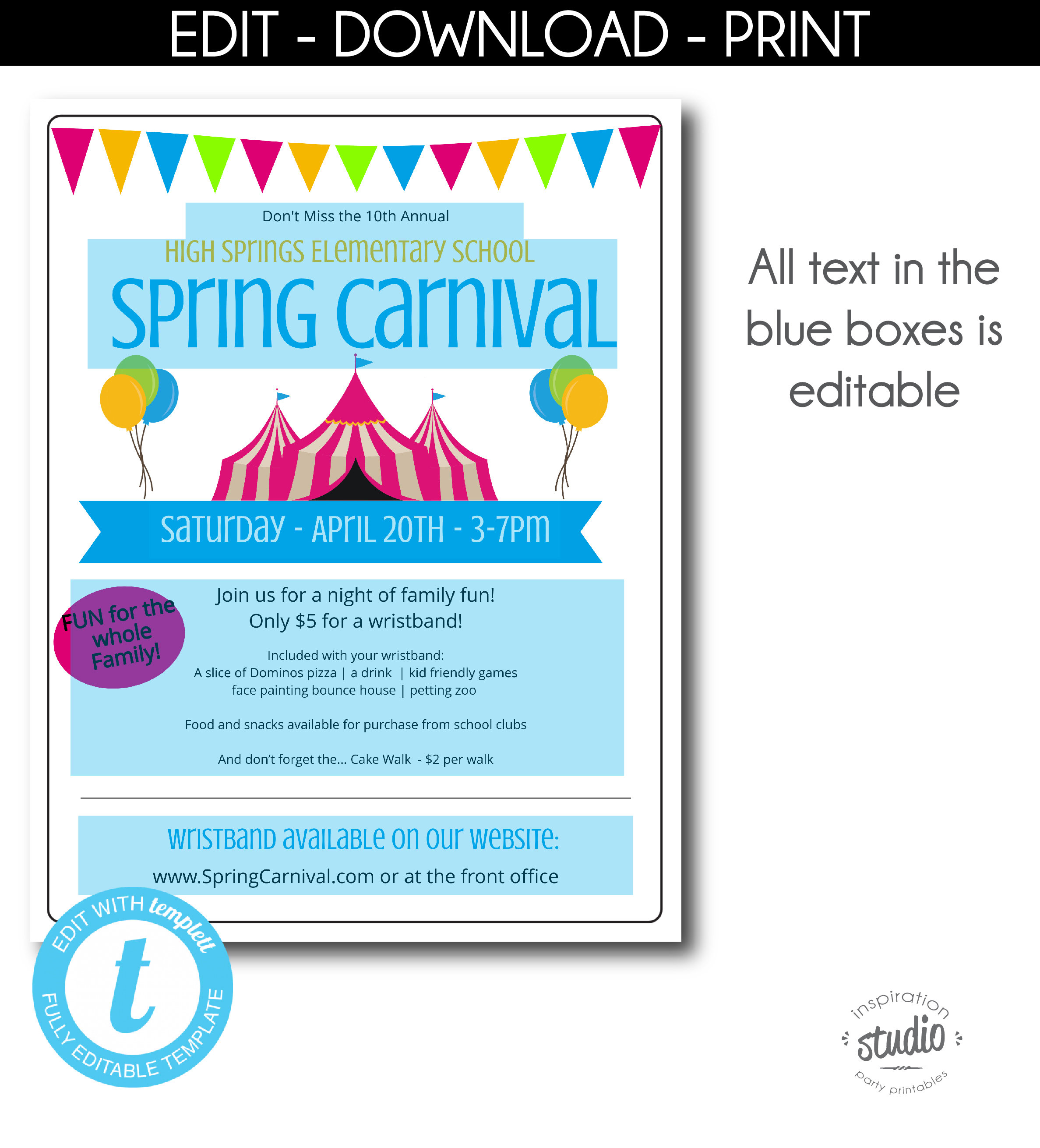Spring Carnival Flyer Template