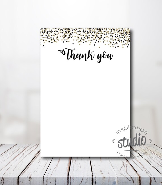 Thank You Flat Card, Printable thank you note, Easy to use Template ...