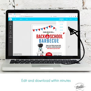 Back to School Barbecue Flyer Template | School BBQ Party Invite ...