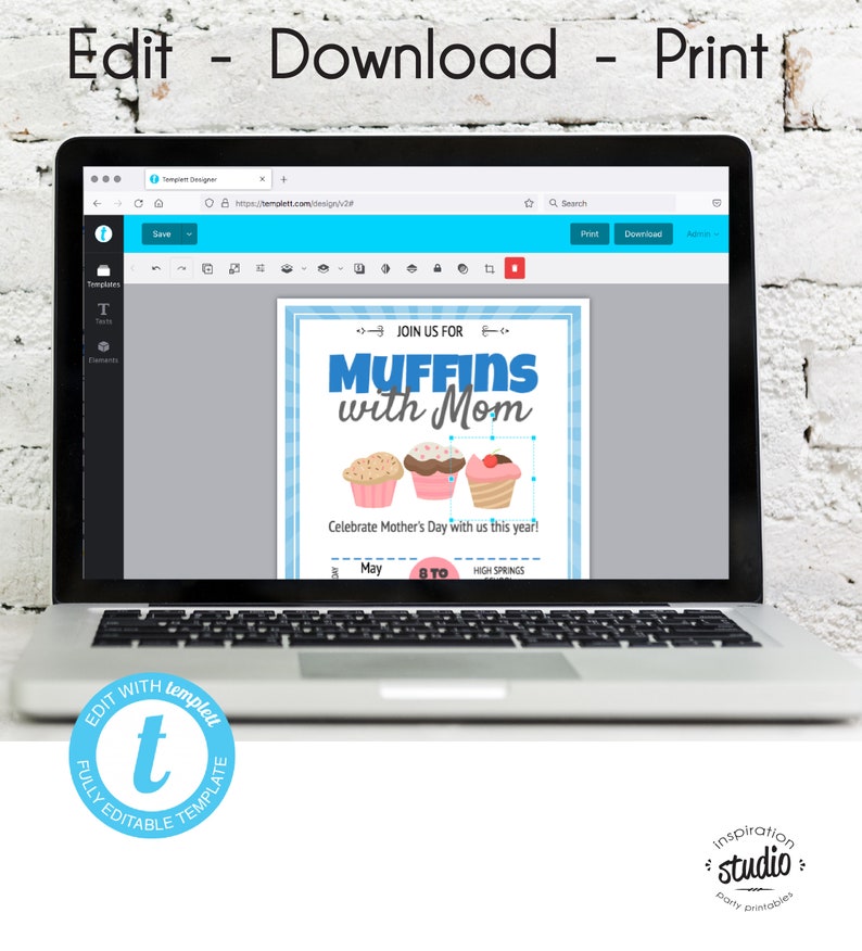 muffins-with-mom-flyer-flyer-template-pta-pto-church-etsy