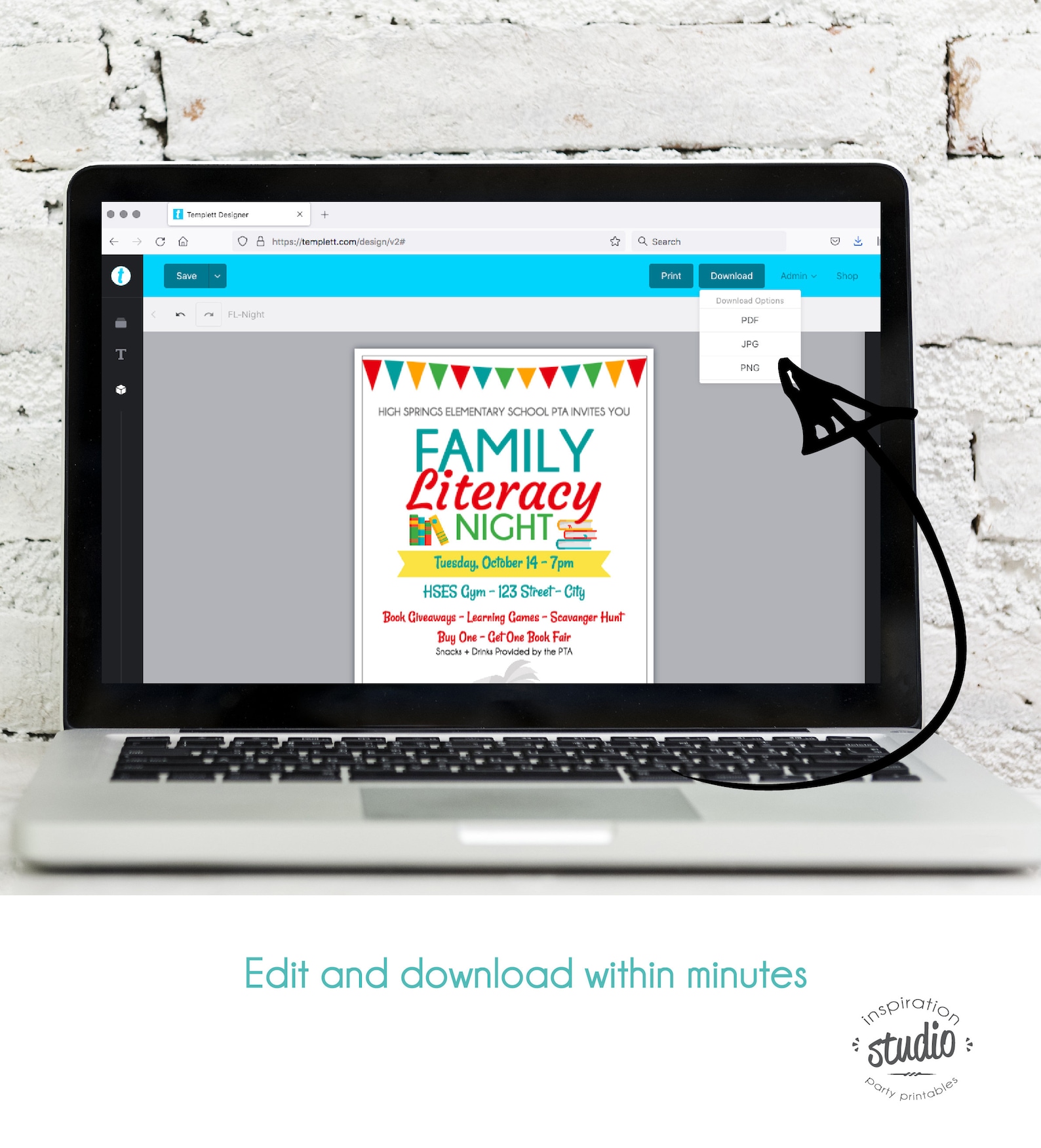Family Literacy Night Event Flyer Template School Book Night - Etsy