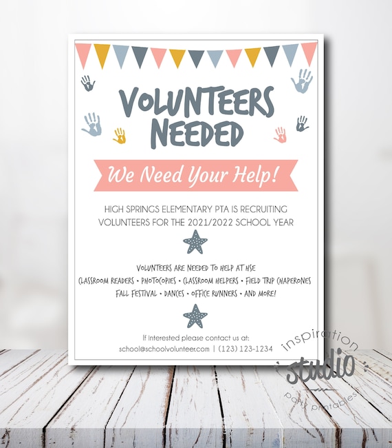 Volunteers Needed Flyer Template, Back to School Flyer, Volunteer Event ...
