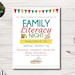 Family Literacy Night Event Flyer Template, School Book Night Flyer ...