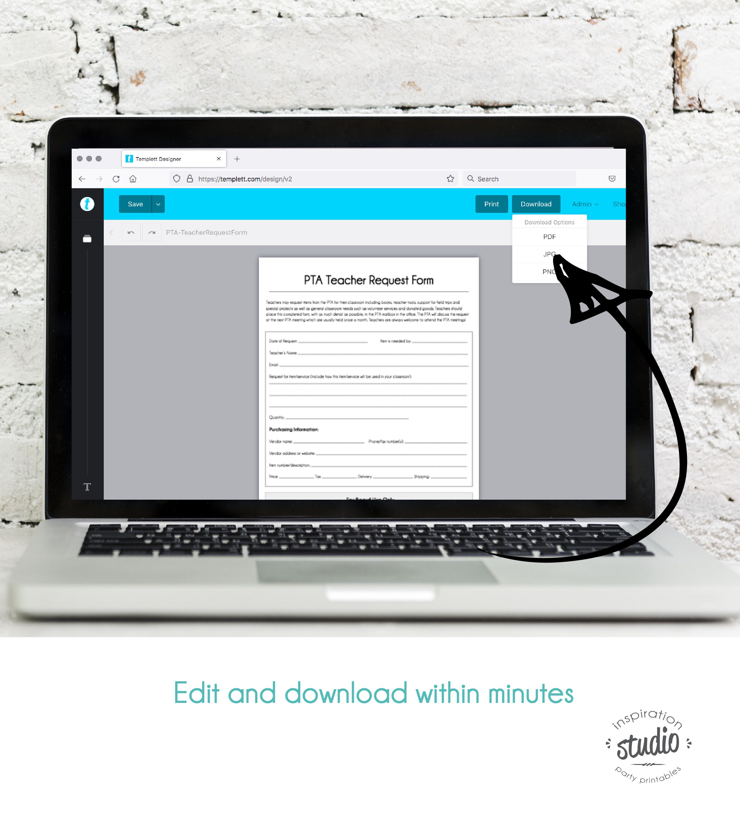 Teacher Request Form Template, PTA, PTSA, PTO Printable File, 8.5" X 11 ...