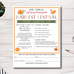 Harvest Festival Flyer, Fall Festival Flyer, School, Church, PTA, PTO ...