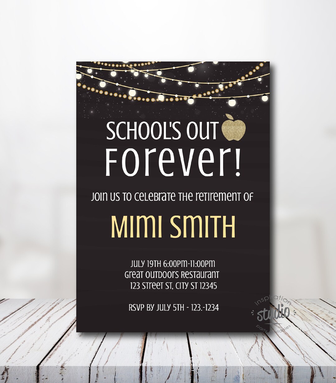 Teacher Retirement Party Invites, School's Out Forever, Principal ...