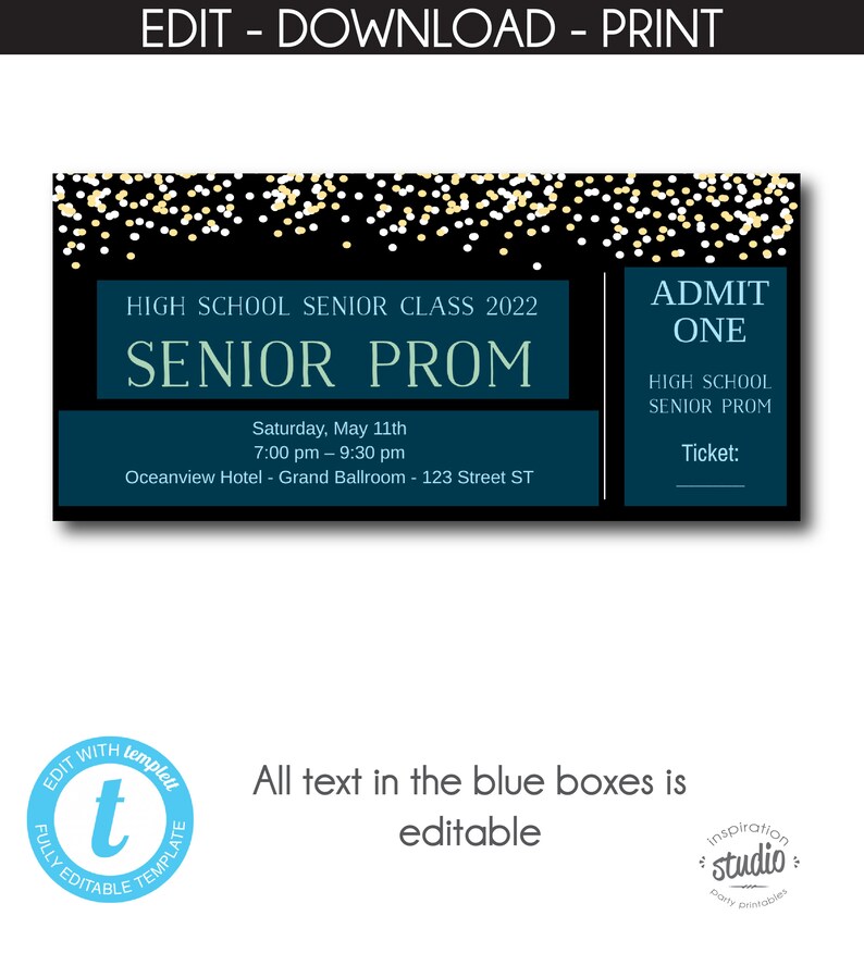 Senior Prom Tickets Junior Prom Tickets Event Tickets - Etsy
