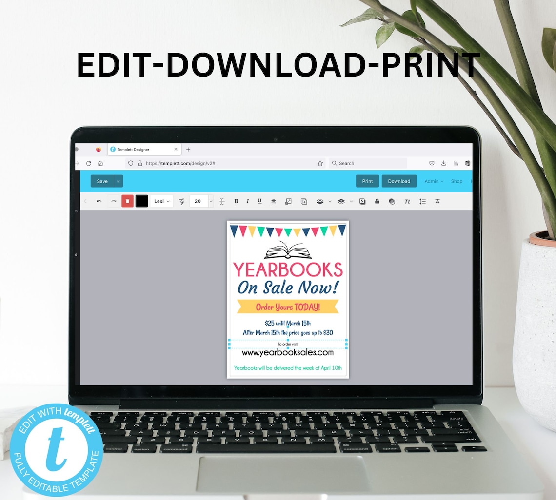 Yearbook Sale Flyer Template School Template Yearbooks on - Etsy