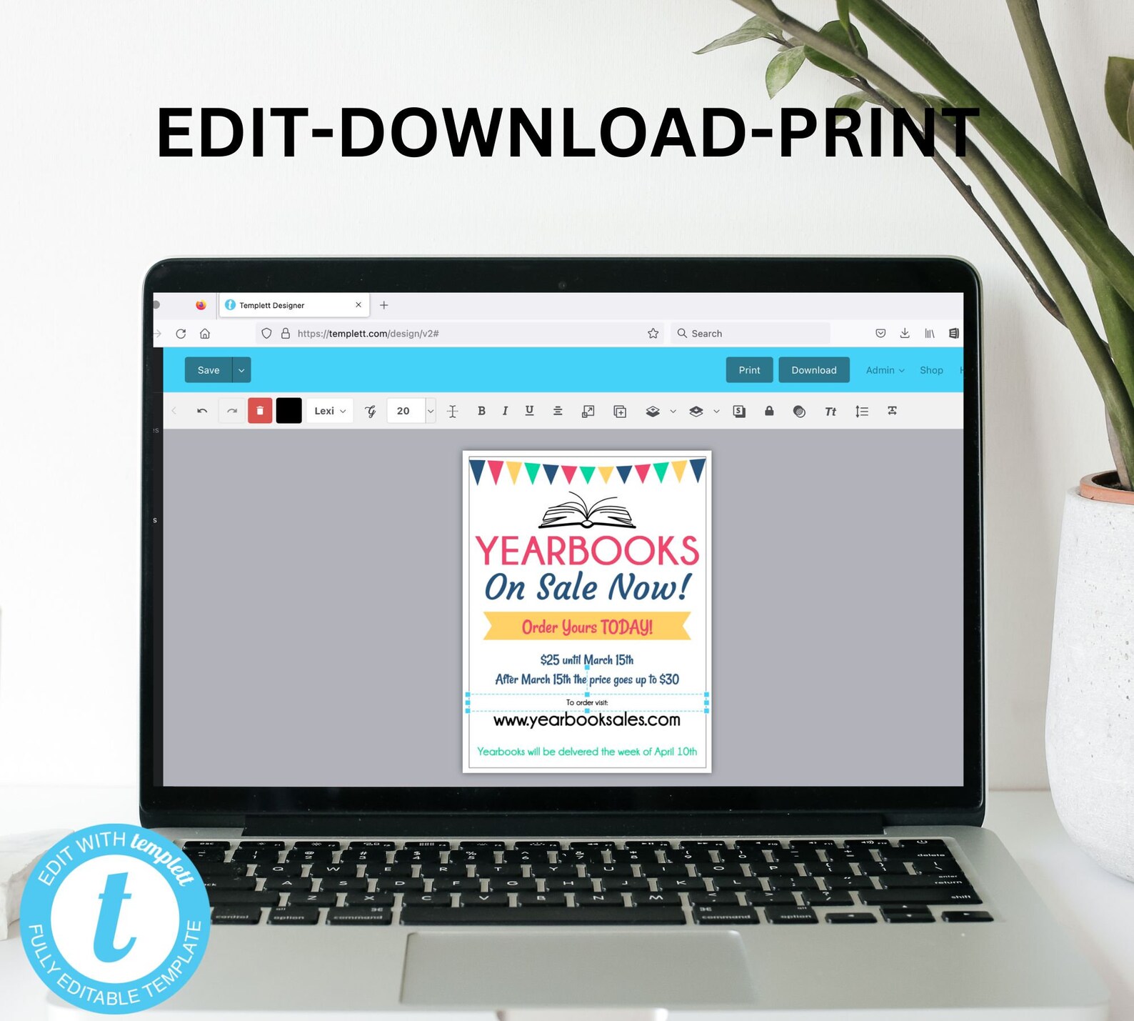 Yearbook Sale Flyer Template School Template Yearbooks on - Etsy