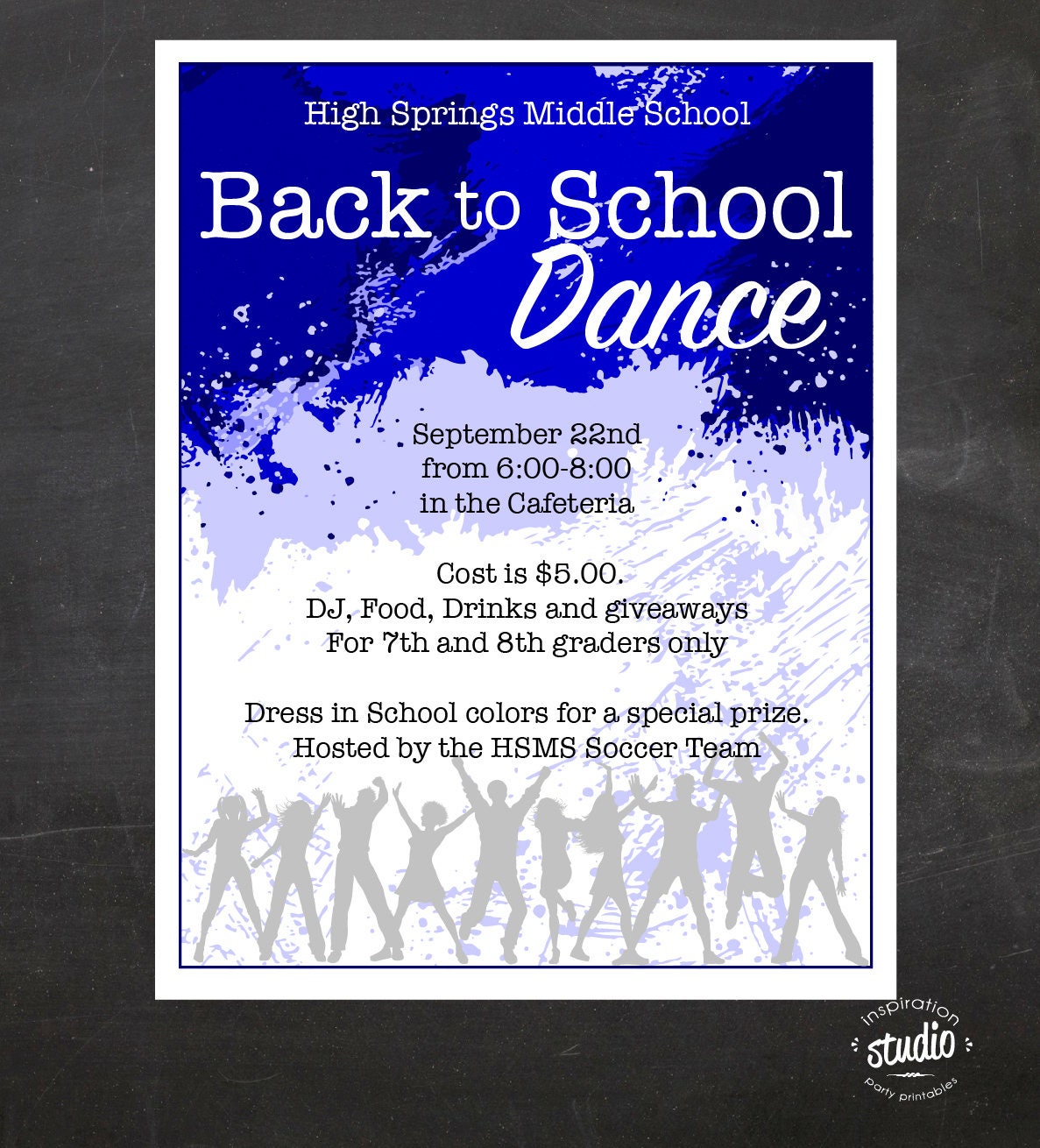 School Dance Flyer Middle School Dance Flyer High School | Etsy