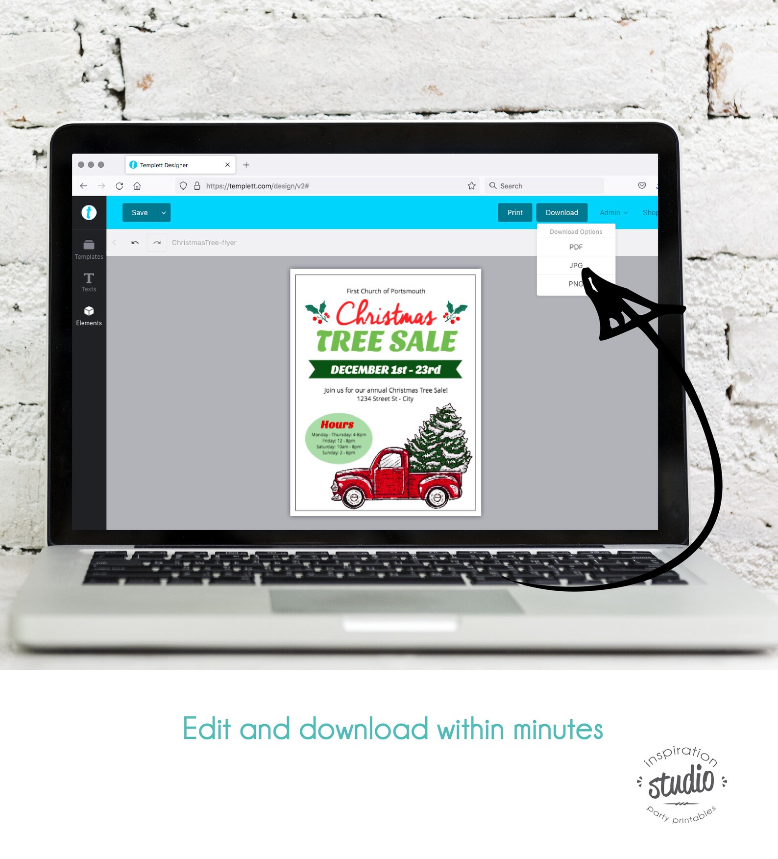 Christmas Tree Sale Flyer Template School Church PTA PTO - Etsy