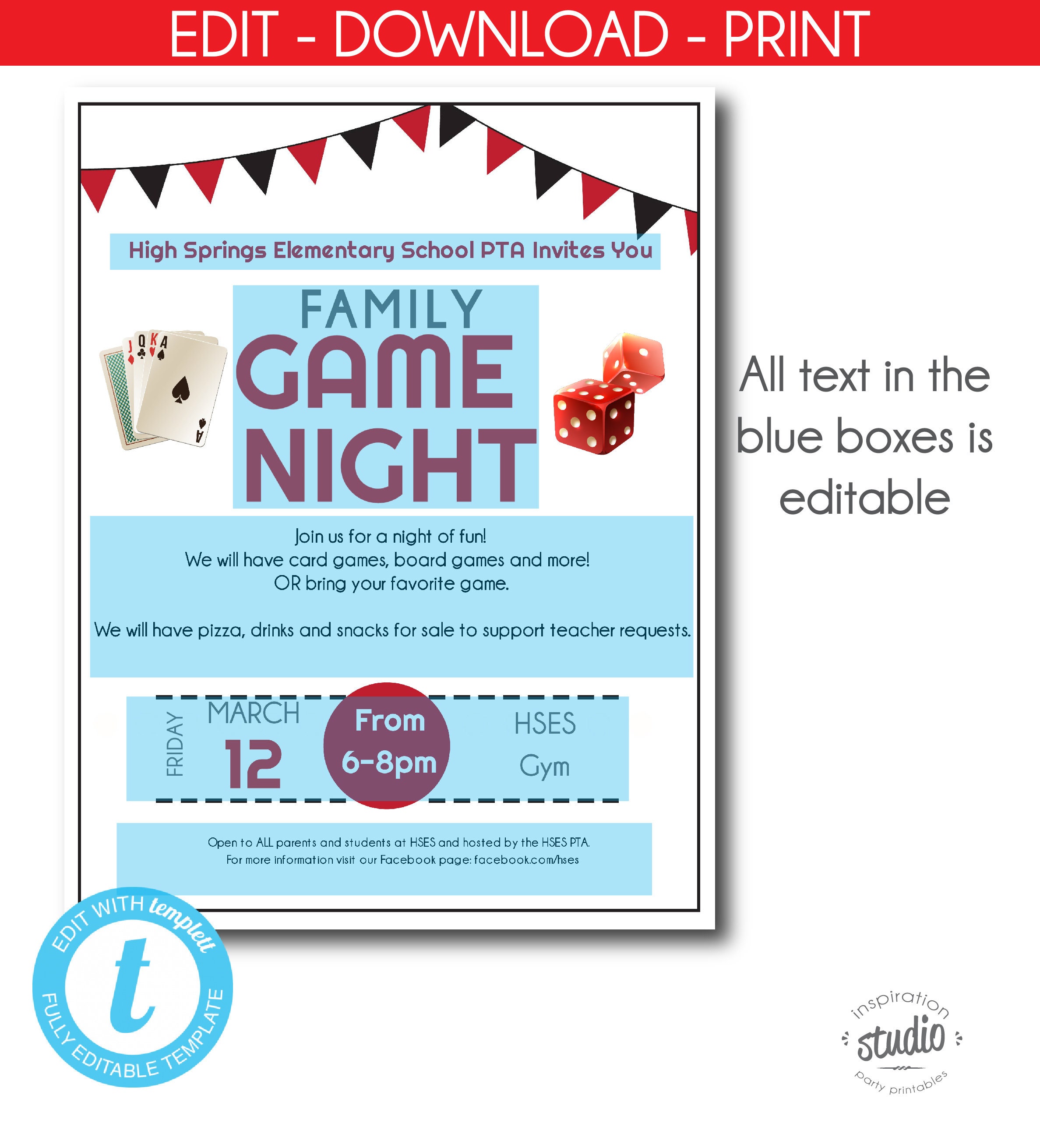 Game Night Flyer Background
