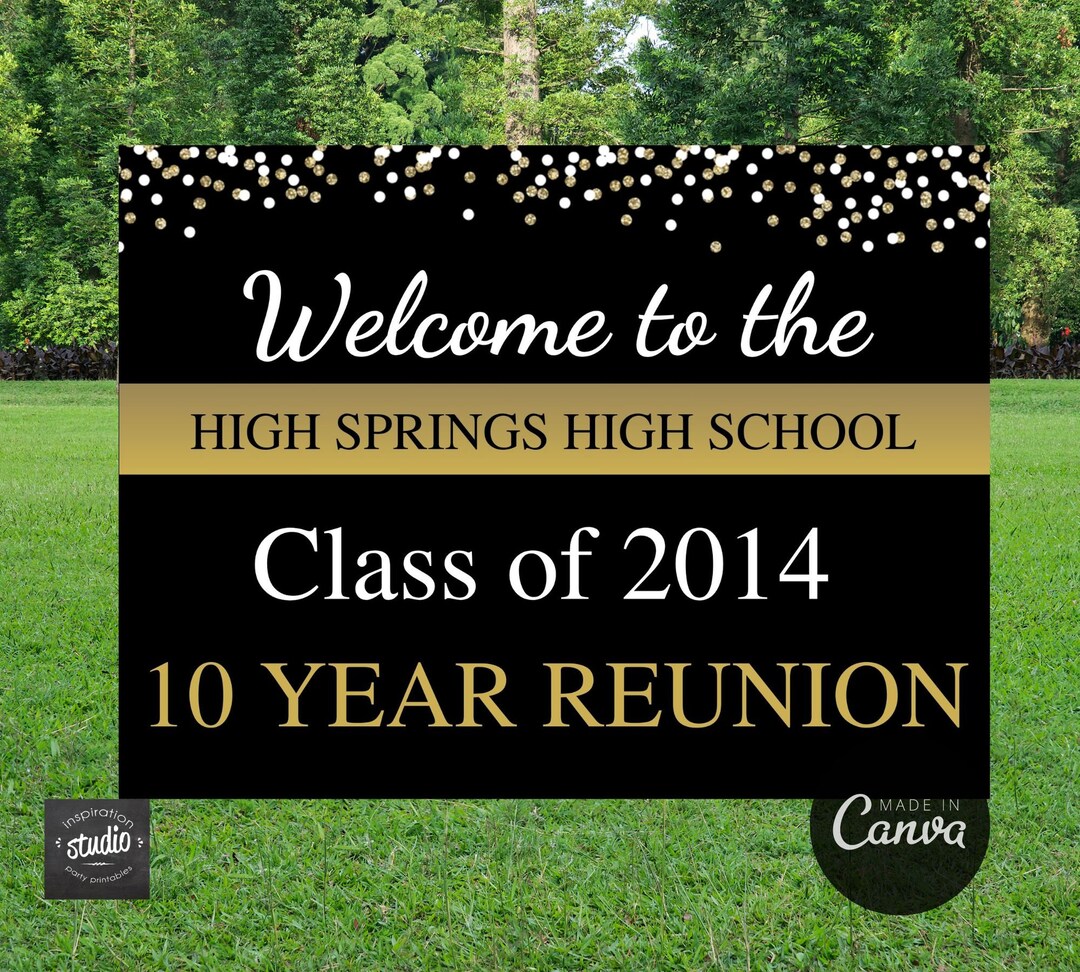 Custom Reunion Yard Sign Template for College or High School | Editable ...