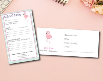 School Note Printable Absent Note Late Drop off and Early | Etsy