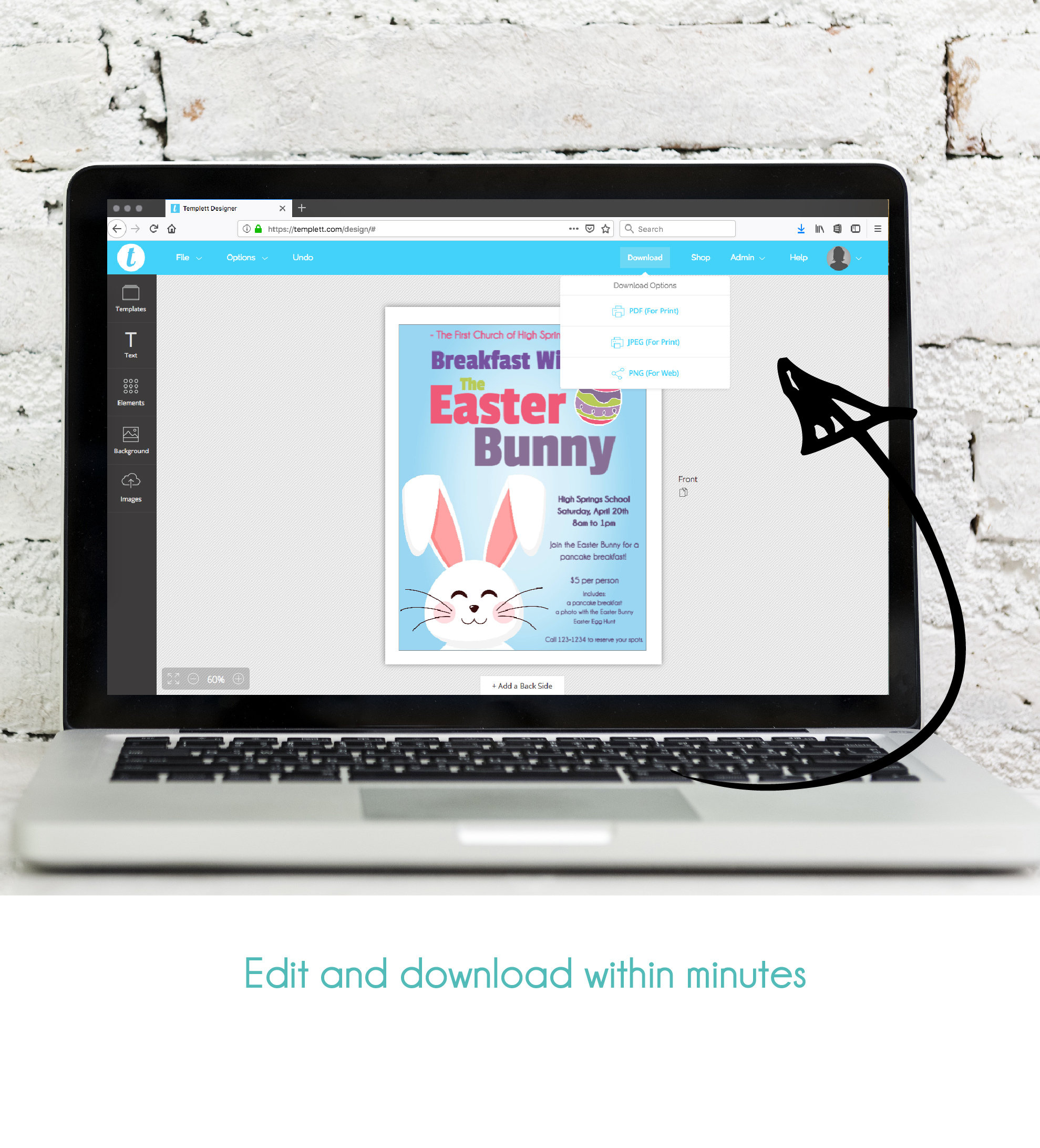 Breakfast With the Easter Bunny Flyer Template | Easter Egg Hunt Flyer ...