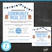 Community Meal Site Flyer and Social Media Graphic Template, Free Food ...
