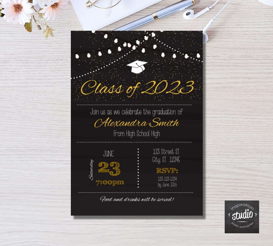 Class of 2024 Graduation Party Invitation Template Custom Printable ...