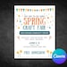 Customizable Spring Craft Fair Flyer Template It Can Be Used for School ...