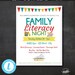 Family Literacy Night Event Flyer Template, School Book Night Flyer ...