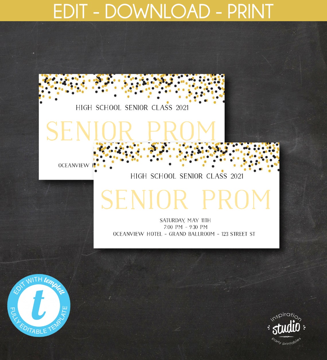 Senior Prom Tickets Template Junior Prom Tickets Event | Etsy