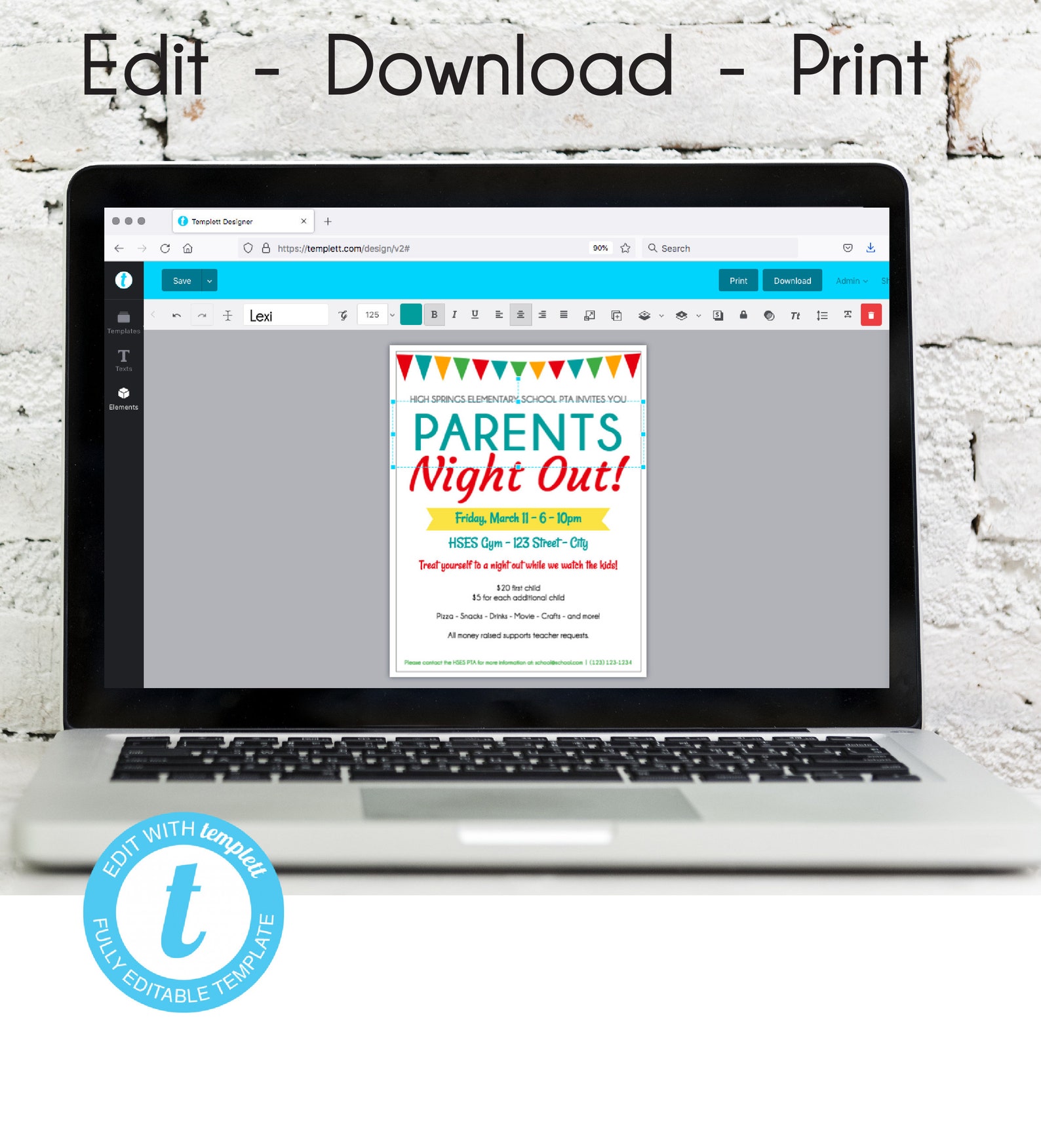 Parents Night Event Flyer Template Babysitting Flyer - Etsy