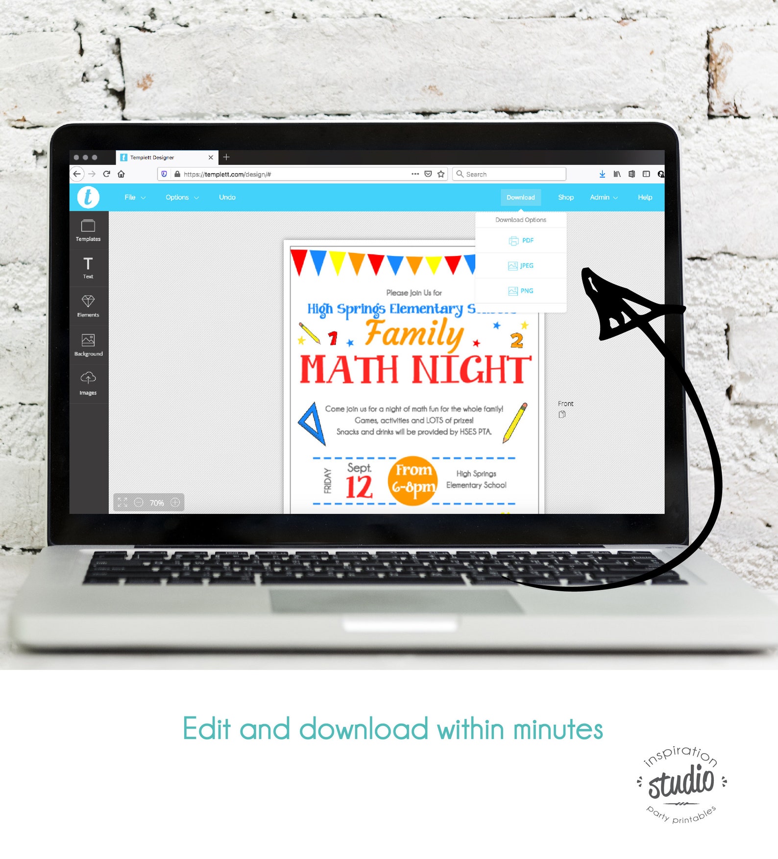 Family Math Night Event Flyer Template, School Math Night Flyer ...