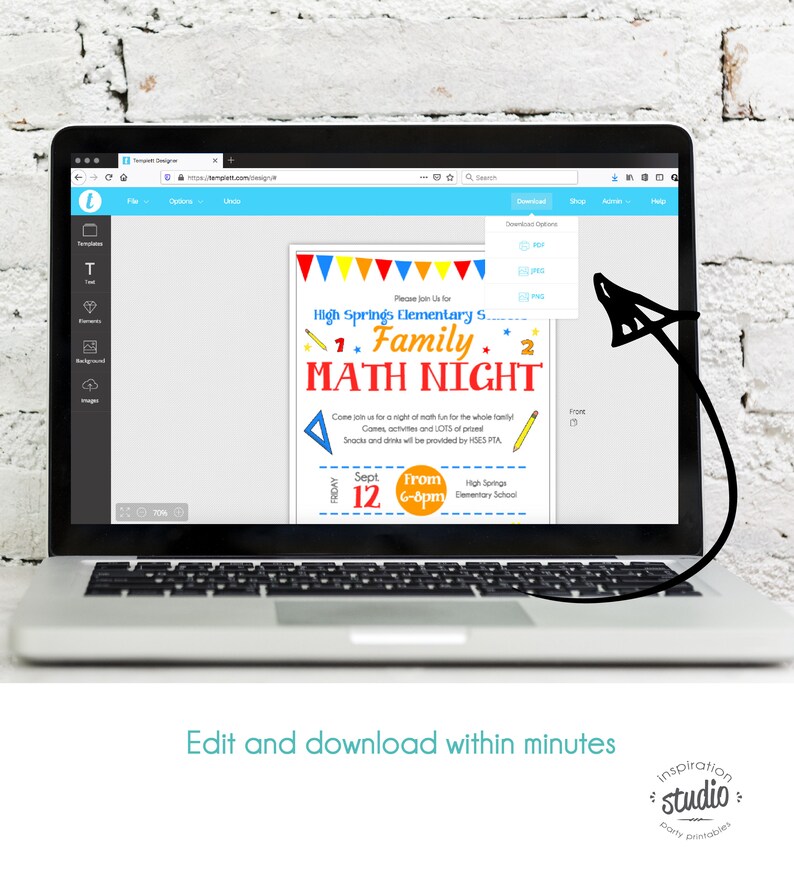 Family Math Night Event Flyer Template School Math Night - Etsy