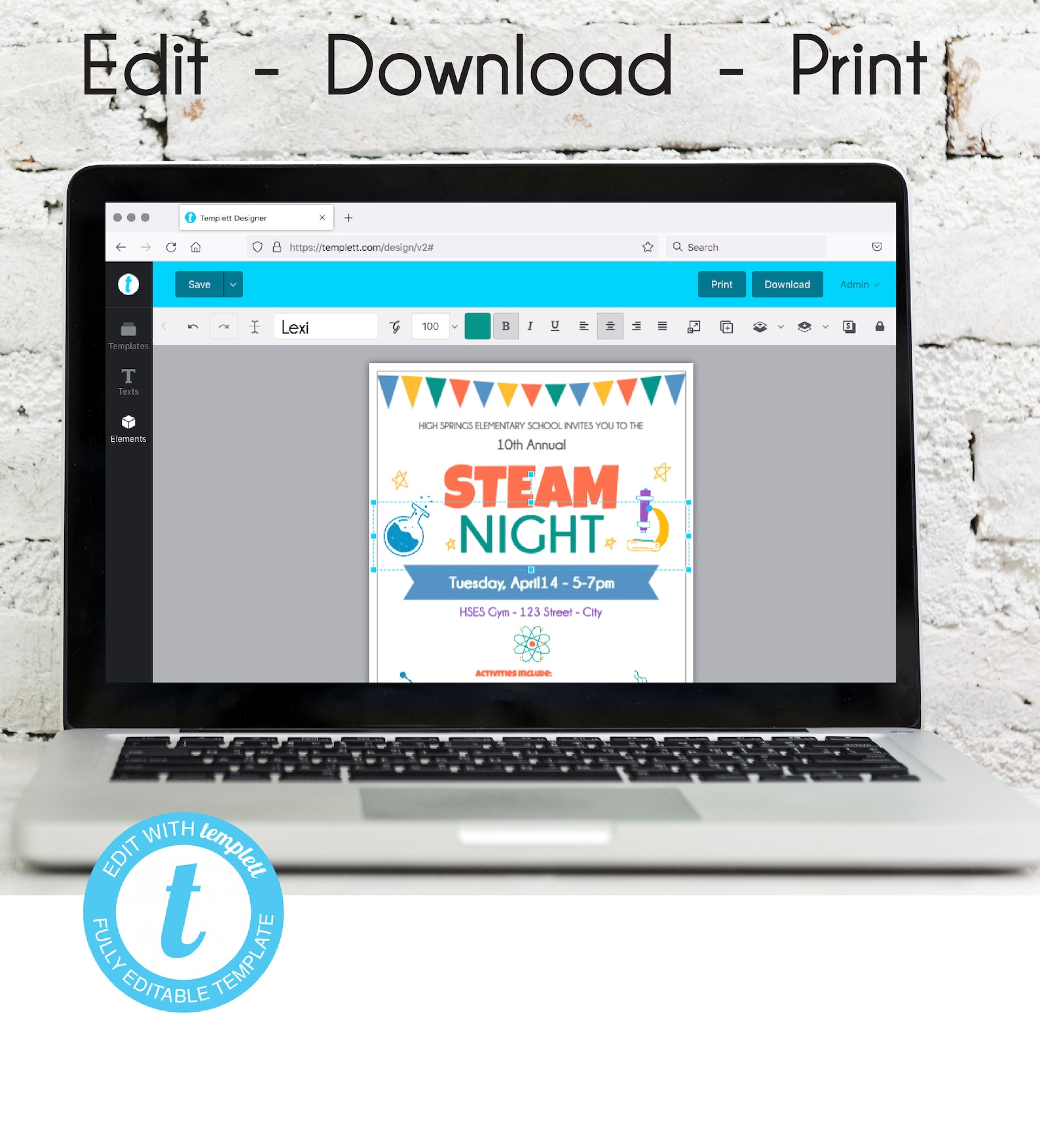 Steam Night Event Flyer Template School STEM Night Flyer - Etsy