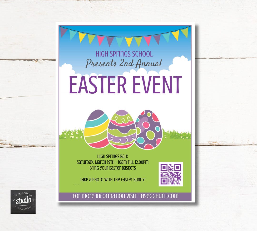 Easter Event Flyer Template | School or Church or Any Organization ...