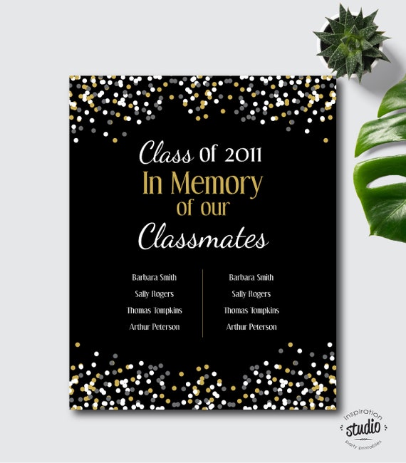 High School Reunion In Memory Of Classmates Poster College Reunion High School Reunion In Memory Of Classmates Poster College Reunion