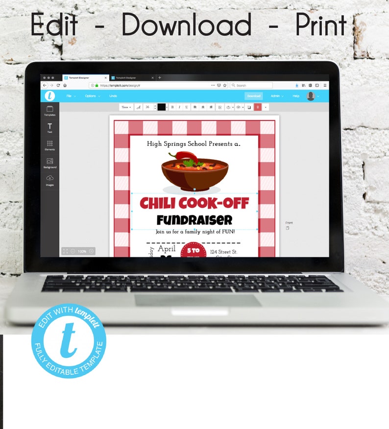 Chili Cook-off Fundraiser Flyer and Tickets Chili Night PTA - Etsy