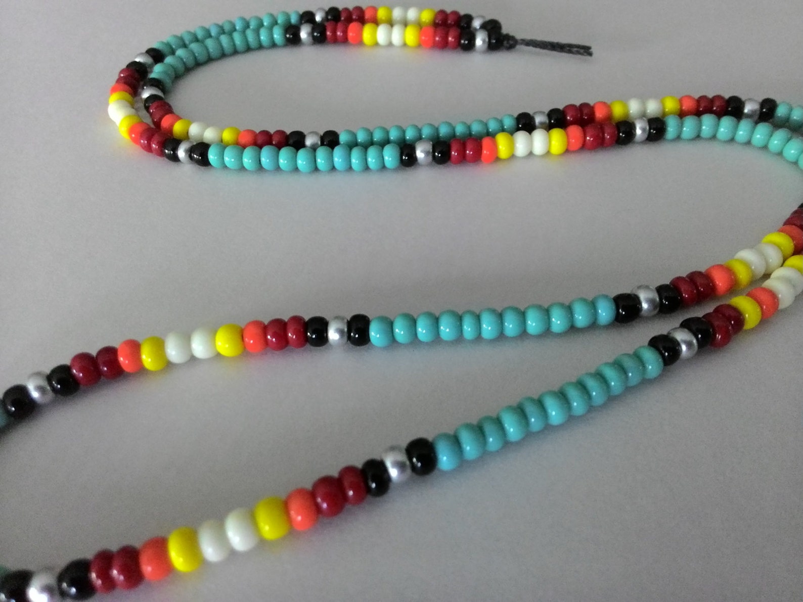 California Special Vintage Seafoam Green Burst Bead Necklace/hippie ...