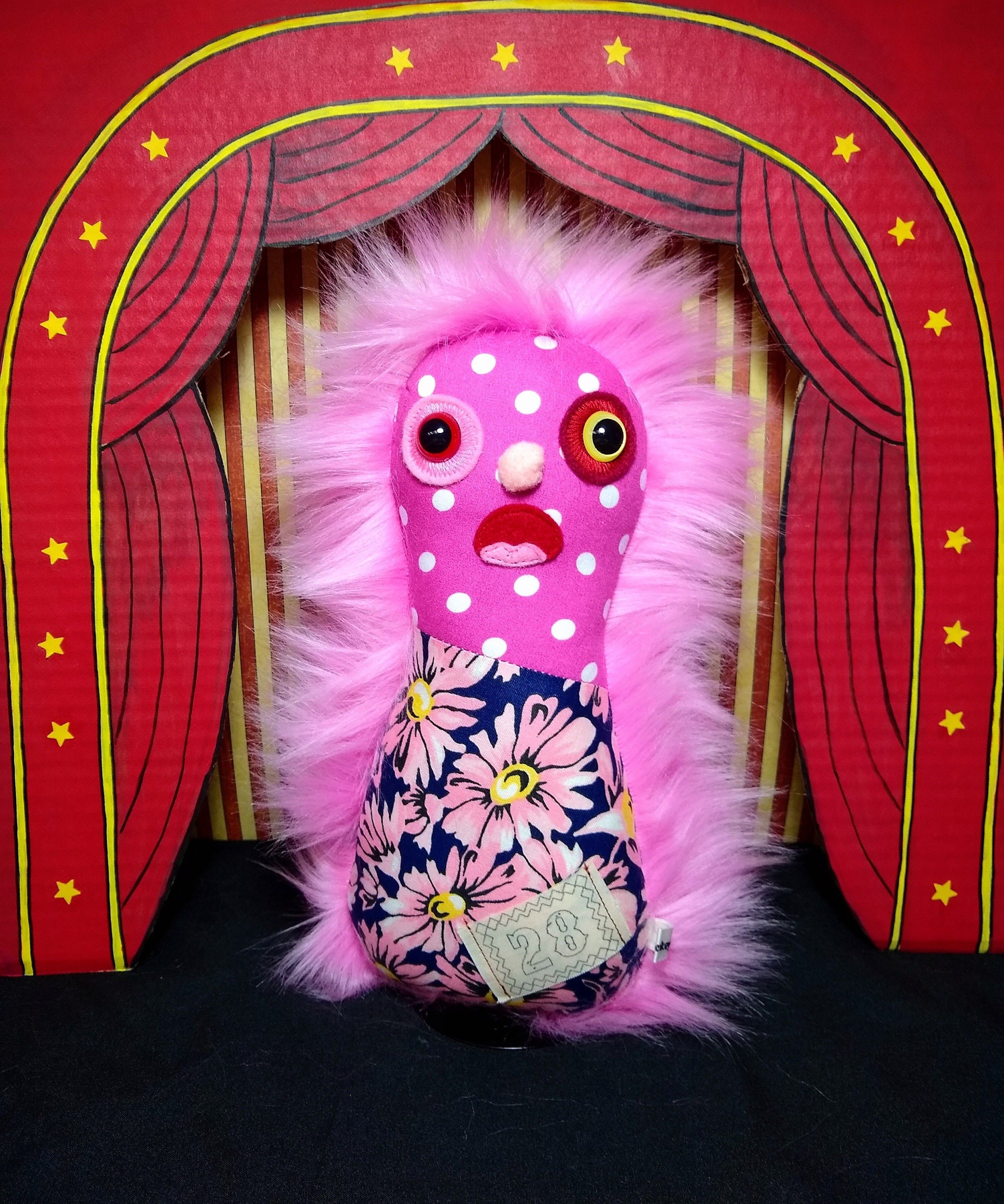 Funky Punk Neon Pink Carnival Doll Art Dolls Dolls & Miniatures etna.com.pe