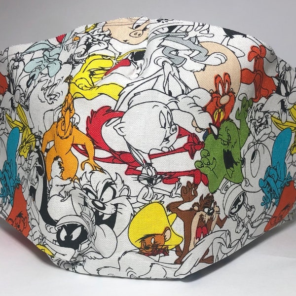 Cartoon Characters Face Mask - Etsy