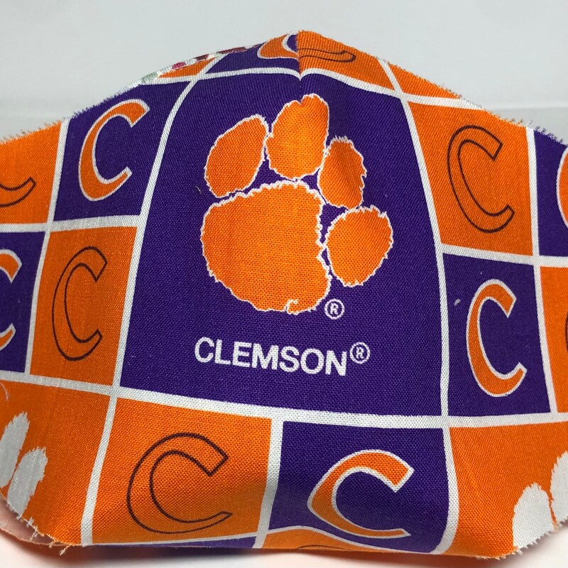 Clemson Mask - Etsy