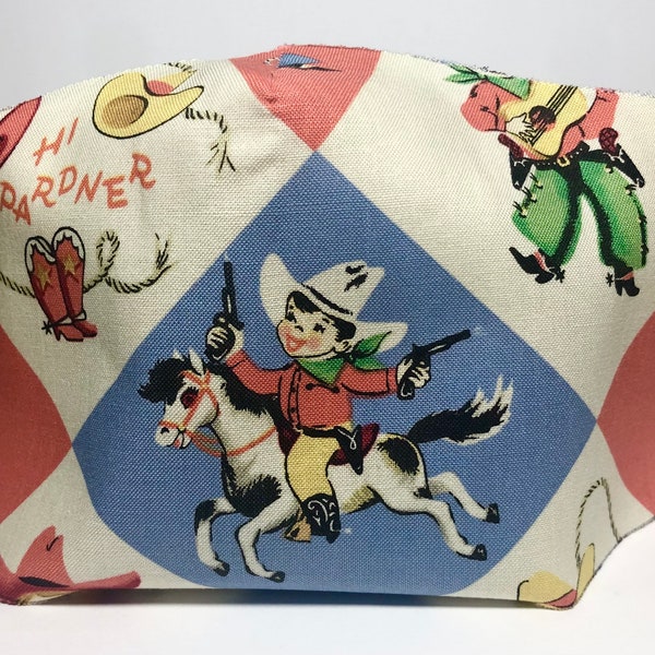 Cowboy Western Face Mask - Etsy